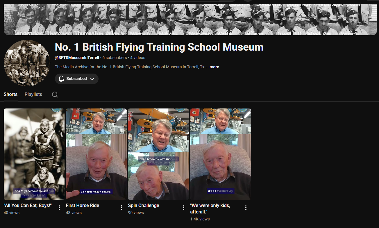 No 1 British Flying Training Museum2025 Interview with the last living ...